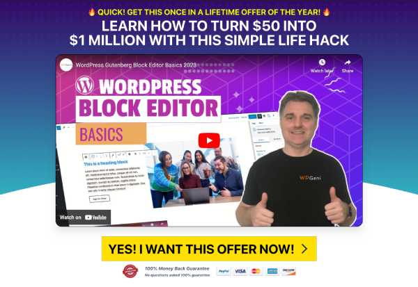 Sales Page With Video Offer - Gutenberg Starter Templates