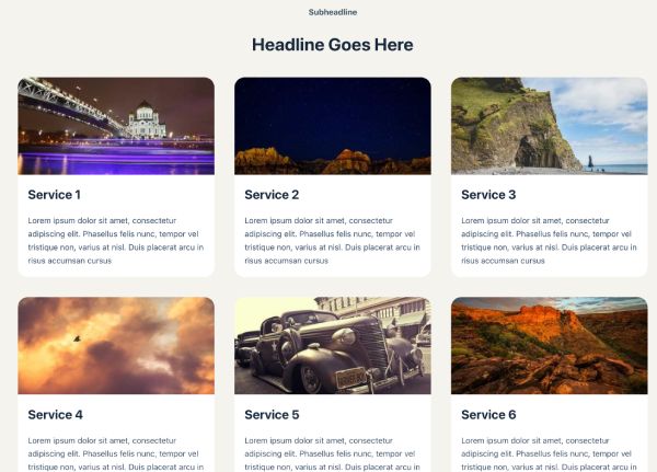 Service Cards Alpha - Gutenberg Starter Templates