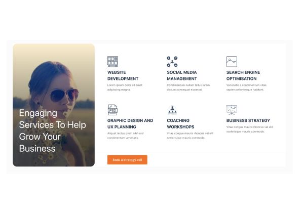 Services Grid Alpha - Gutenberg Starter Templates